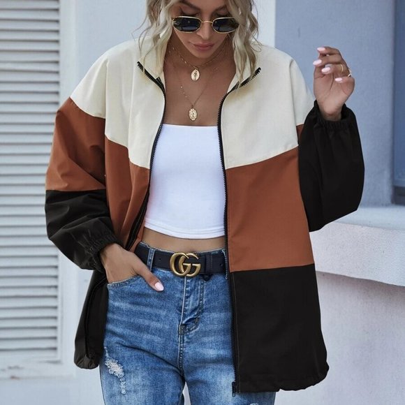 Monarch Fashion | Jackets & Coats | Multicolor Color Block Long ...